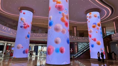 Column Led Display For Shopping Mall Nseled