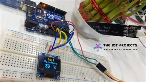 Capacitive Soil Moisture Sensor With OLED Display Arduino IoT Projects