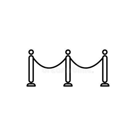 Queue Icon Symbol Line Design Template Stock Vector Illustration Of