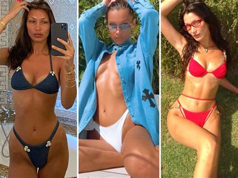 Bella Hadid Wears Teeny Bikini During Malibu Beach Day