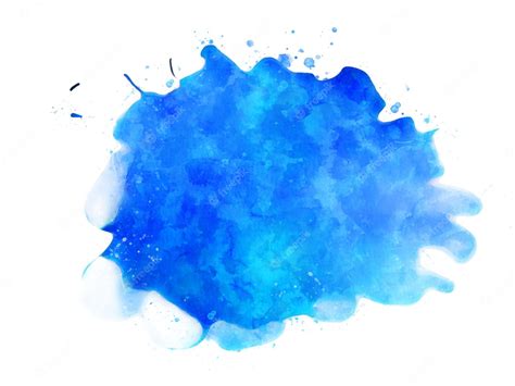 블루 스플래쉬 수채화 얼룩의 벡터입니다 프리미엄 벡터