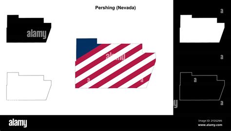 Pershing County Nevada Outline Map Set Stock Vector Image And Art Alamy