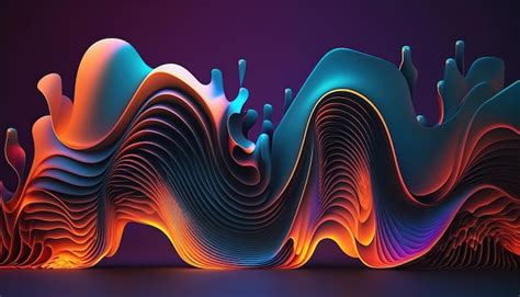 Premium Photo Abstract Colorful Waves 3d Background Generative Ai Background