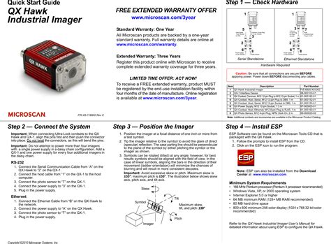Qx Hawk Industrial Imager Quick Start Guide Qxhawkquickstartguide