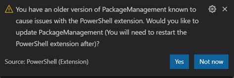 You Have An Older Version Of Packagemanagement Prompts Repeatedly