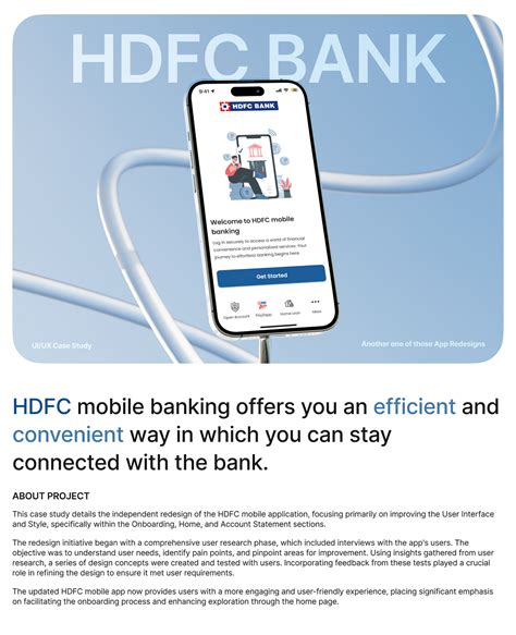 Hdfc Bank App Redesign Concept Behance