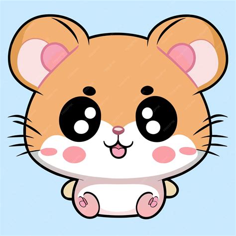 Premium Vector Hamster Chibi Kawaii Hand Drawn Cartoon Sticker Icon
