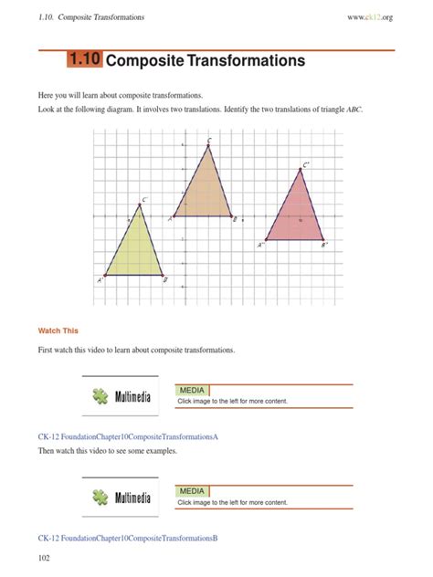 Composite Transformations Pdf Cartesian Coordinate System Shape