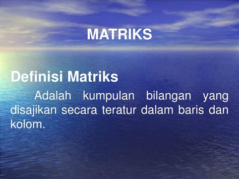 Ppt 1 Matriks 2 Metode Eliminasi Gauss 3 Metode Iterasi Gauss