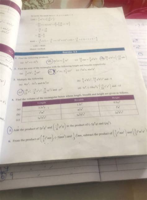 Find The Volume Of The Rectangular Boxes Whose Length Breadth And Height