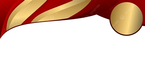 Header Certificate Vector With Red And Gold Shape Borders Header