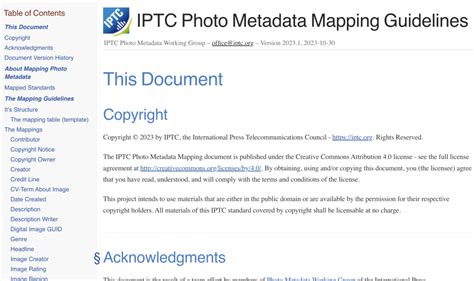 Iptc Updates Photo Metadata Mapping Rules For Exif 30 Iptc