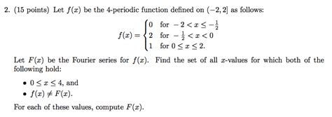 Solved Points Let F Be The Periodic Function Chegg Com