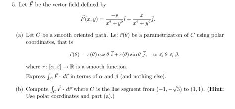 Solved Let F Be The Vector Field Defined By Yat Y X Chegg