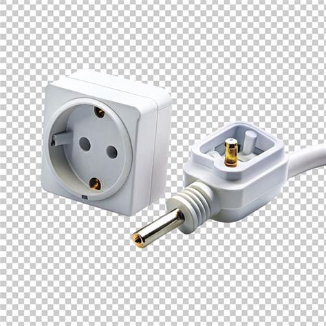 Premium Psd Power Socket Realistic Set With Isolated Wall Mounted Power Outlets With Electric