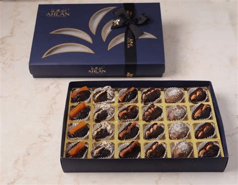 Filled And Coated Dates Assorted Box Ahlan Luxury Gourmet