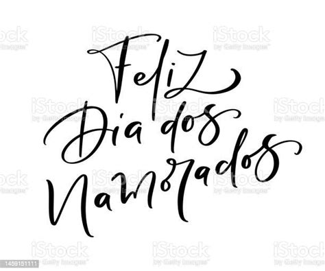 포르투갈 펠리즈 디아 도스 나모라도스의 해피 발렌타인 데이 블랙 벡터 캘리그라피 레터링 텍스트 휴일 인사말 카드 문구 포스터에 대 한 휴일 사랑 따옴표 디자인 2월에 대한