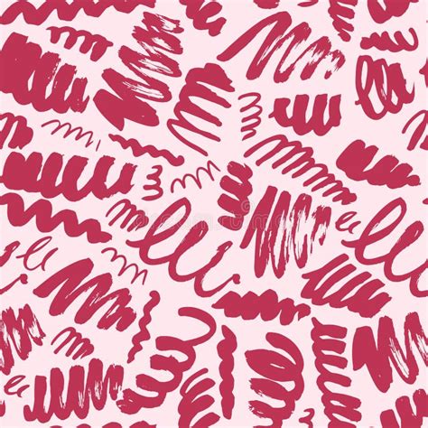 Seamless Vector Viva Magenta Pattern Hand Drawn Scrawl Sketch Freehand Vector Scribble Line