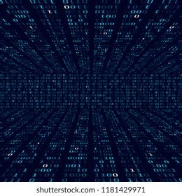 Stream Binary Matrix Code On Screen Stock Vector Royalty Free Shutterstock