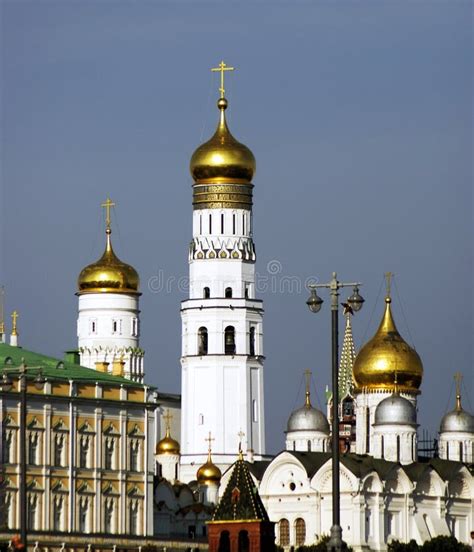 Architektur Von Moskau Der Kreml Erzengelkathedrale Stockfoto Bild