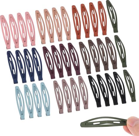 Matte Small Barrettes For Women Girls B Phne 2 1 Inch Snap Hair Clip For Thick Or
