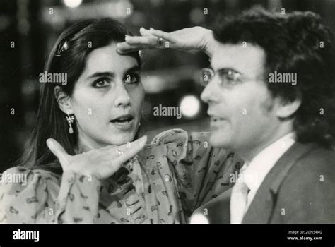 American Actress Romina Power And Italian Singer Albano 1980s Stock