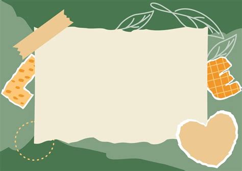 손으로 그린 벡터 빈티지 종이 콜라주 프레임 벽지 배경 프리미엄 벡터