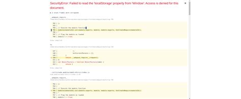 Securityerror Failed To Read The Localstorage Property From Window