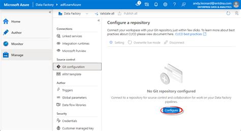 One Way To Add An Existing Data Factory To Github Part 2 Andyleonardblog