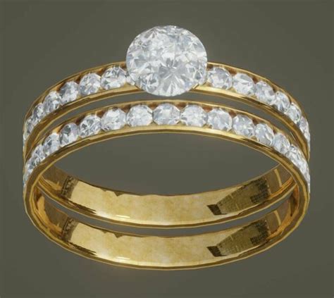Womens Wedding Ring And Engagement Ring Combo 3d Model Modders Resource Modders Resources