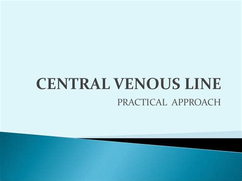 Ppt Central Venous Access Seldinger Guidewire Technique Ppt Central