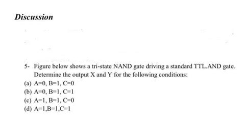 Solved Discussion 5 Figure Below Shows A Tri State Nand