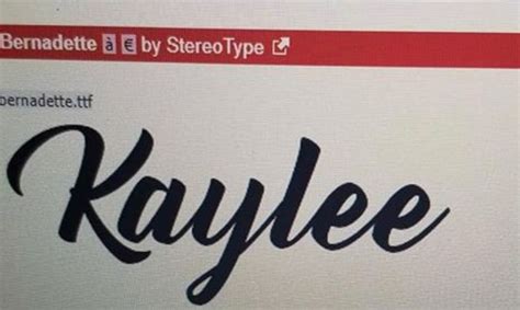 Kaylee In Calligraphy Font Free Download