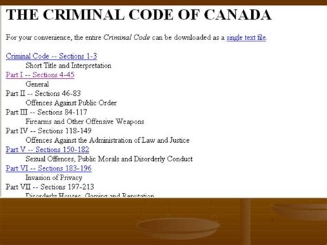 Canadian Criminal Law System