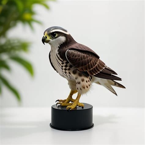 Featuring Cute Falcon Plastic Toy Minimalistic Model Premium Ai
