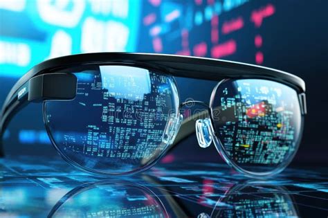 Advanced Smart Glasses Displaying Digital Data In A Futuristic Environment Stock Image Image