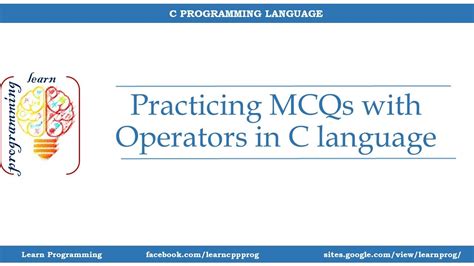 practicing mcqs with operators in c programming youtube