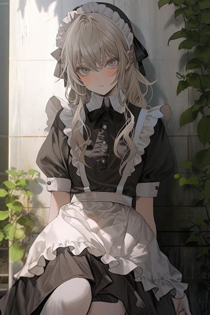 Anime Maid Girl Premium Ai Generated Image