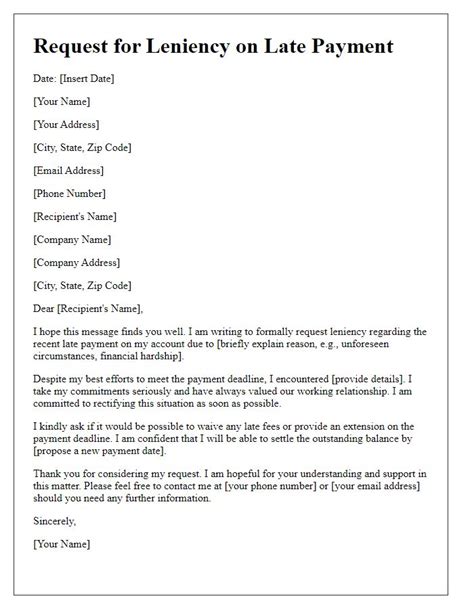 Letter Template For Late Payment Apology Free Samples In Pdf Letterin