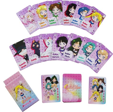 Sailor Moon S Chibi Sd Group Playing Cards Circle Red