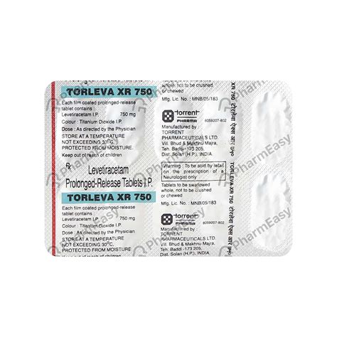 Buy Torleva Xr 750 Mg Tablet 10 Online At Flat 18 Off Pharmeasy