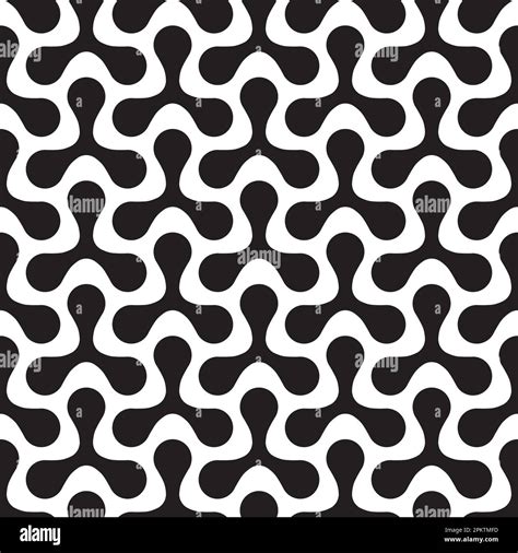 Seamless Organic Interlocking Shape Pattern Background Stock Vector Image And Art Alamy