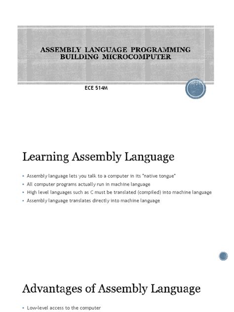 Assembly Language Programming Building Microcomputer Pdf Central