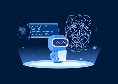 Facial Recognition By Artificial Intelligence Computer Vision Robot Technology Vector Design