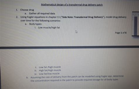 Mathematical Design Of A Transdermal Drug Delivery