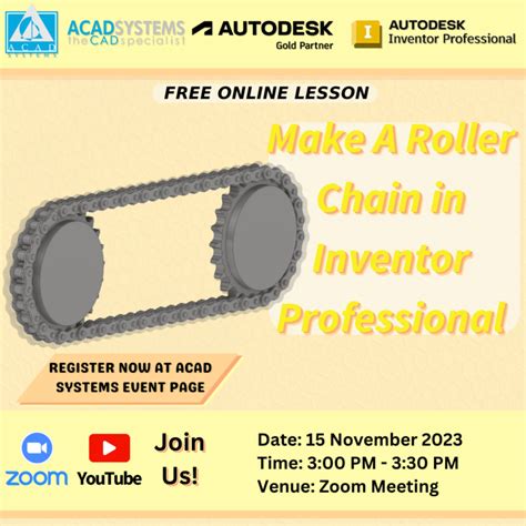 make a roller chain in autodesk inventor professional acad systems