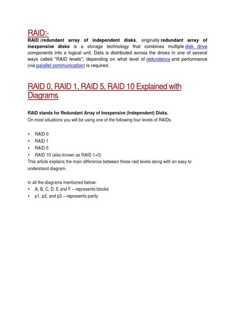 Raid Disk Drive Redundancy Parallel Communication Pdf Error Detection And Correction