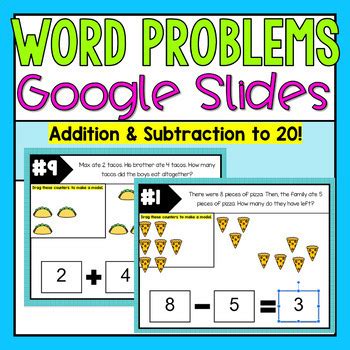 Word Problems On Google Slides Distance Learning By Josies Classroom