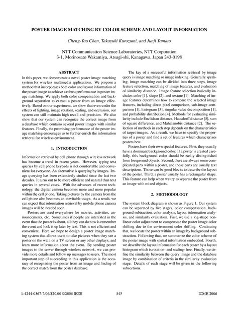 poster image matching by color scheme and layout information environ