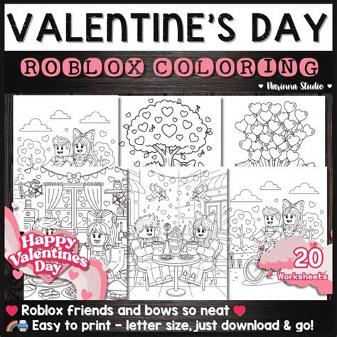 Roblox Valentines Day Coloring Pages Blocky Valentine Activities For